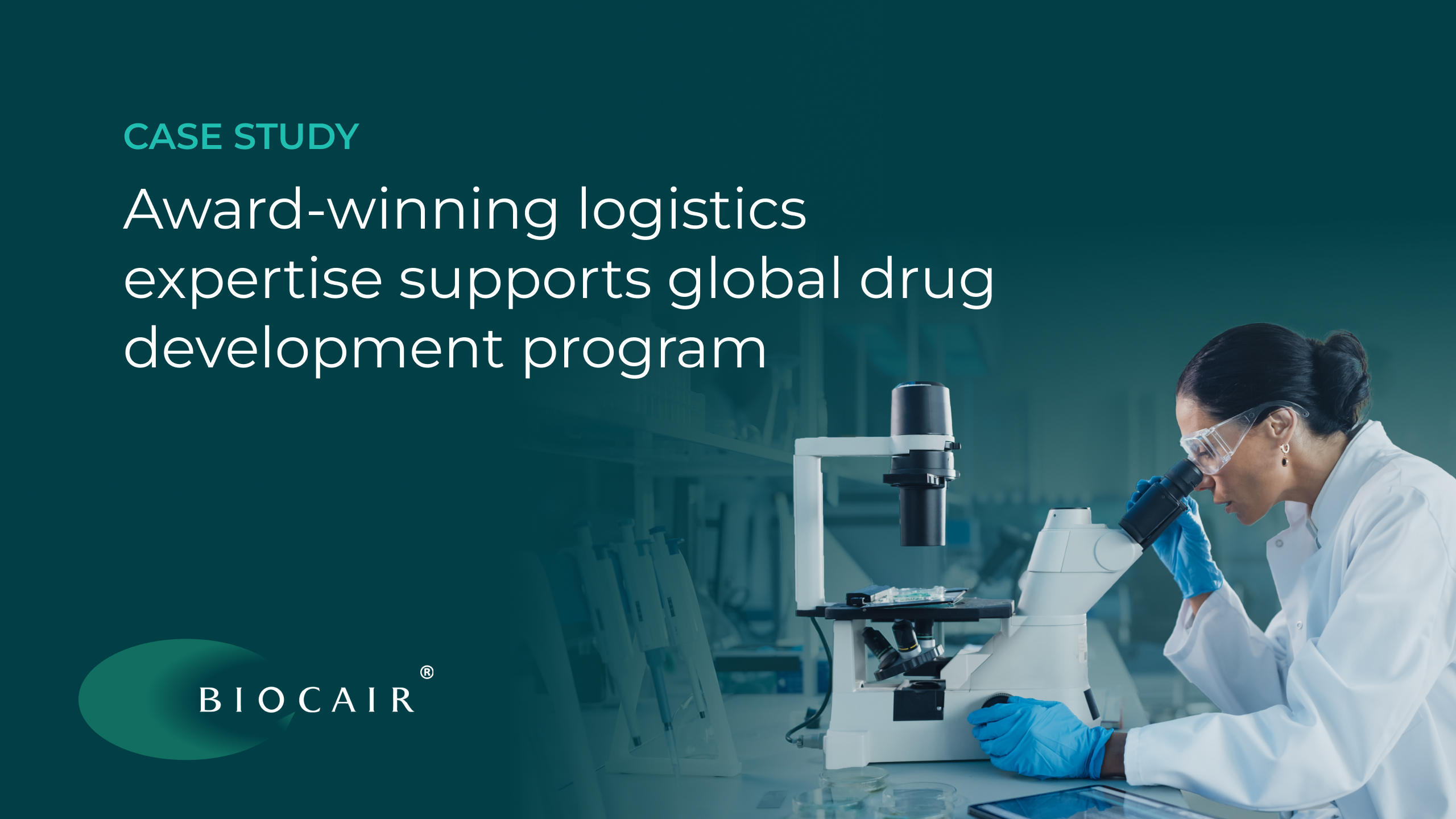 Award-winning logistics expertise supports global drug development program